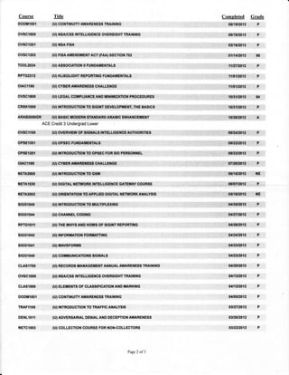 NCS Transcript | PDF