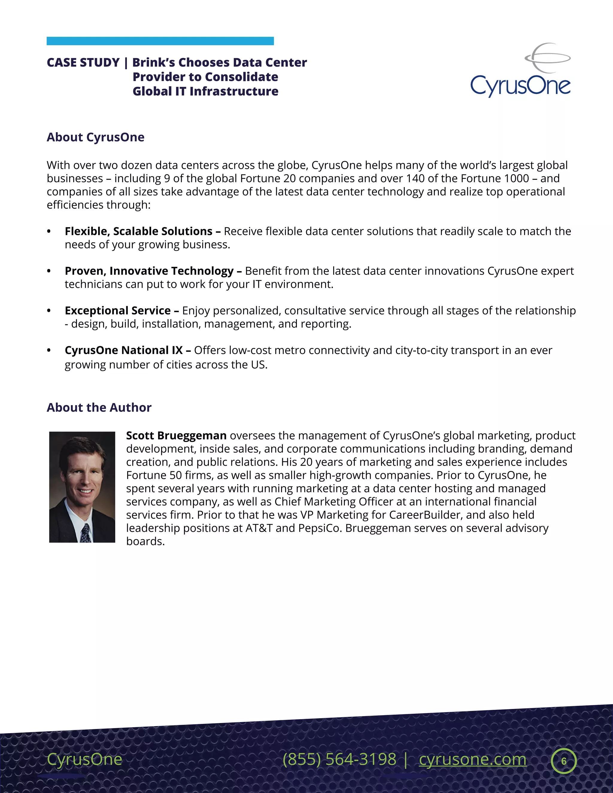 CyrusOne Case Study - Brinks | PDF