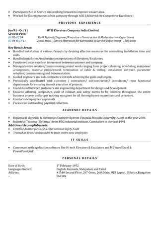 Ramesh resume Final | DOC | Sales | Business