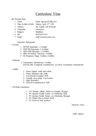 Curiculum vitae | DOCX