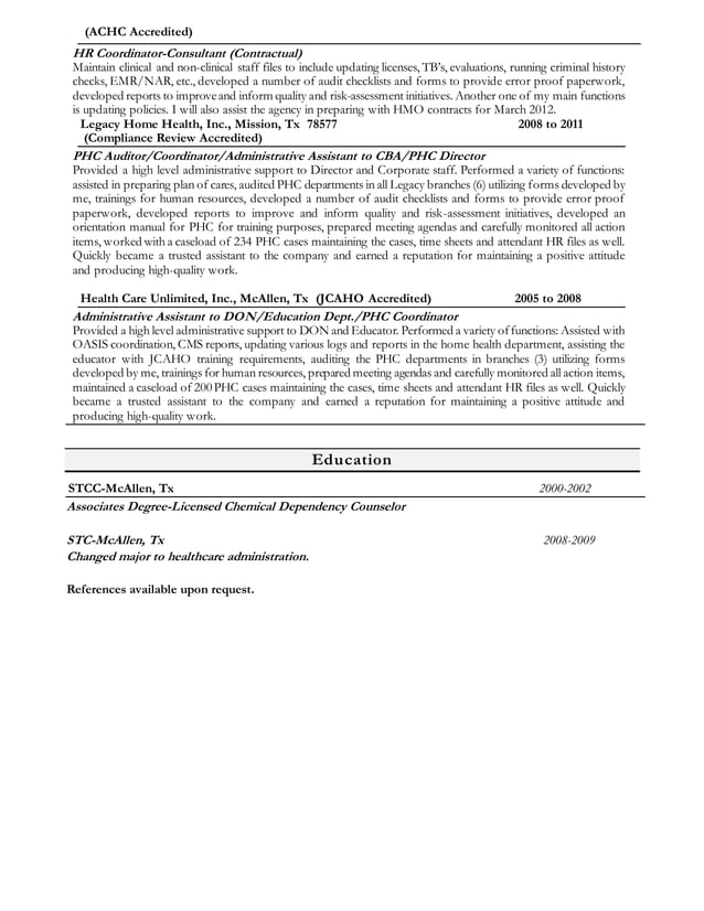 Dana Resume | DOCX | Healthcare Industry | Industries