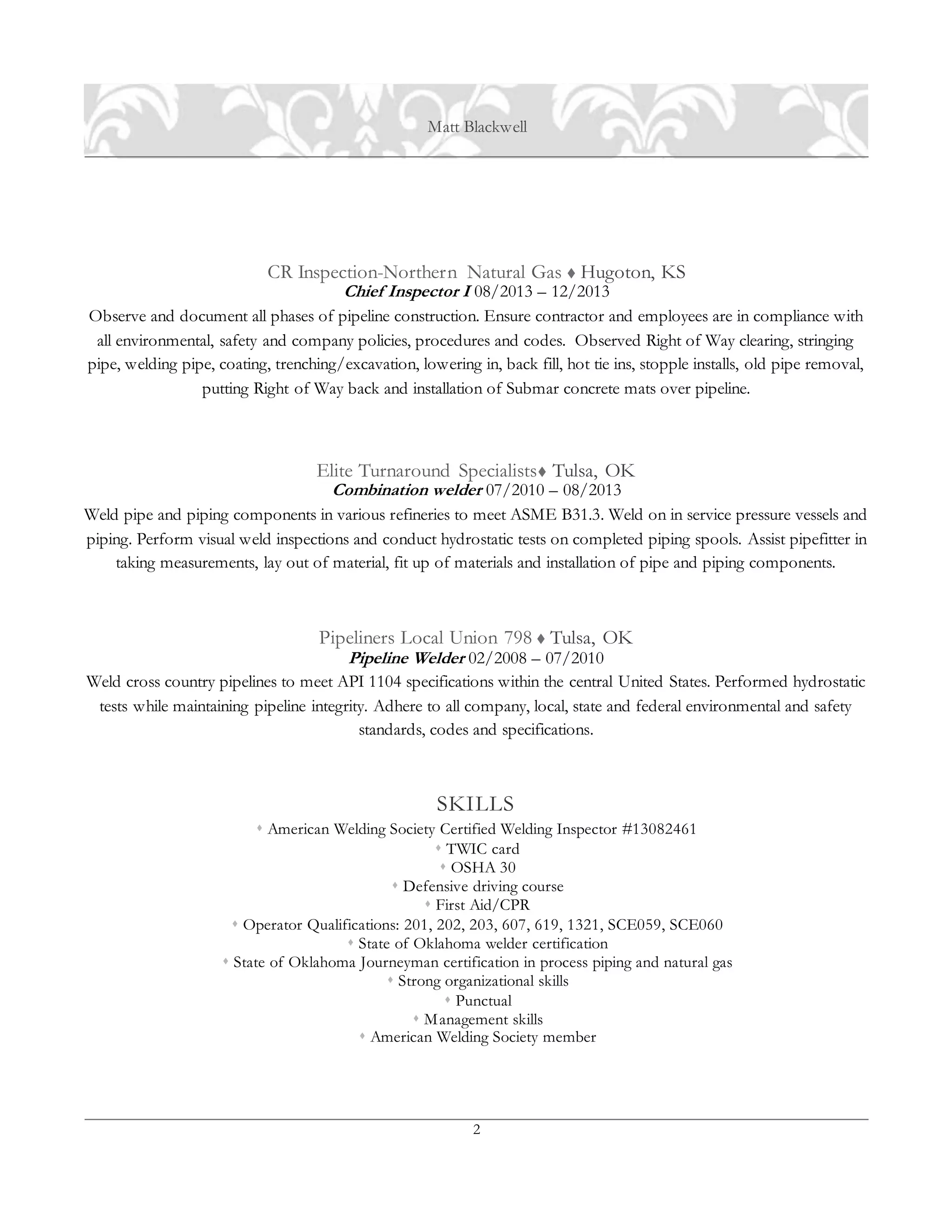 Matt 2014 resume | PDF