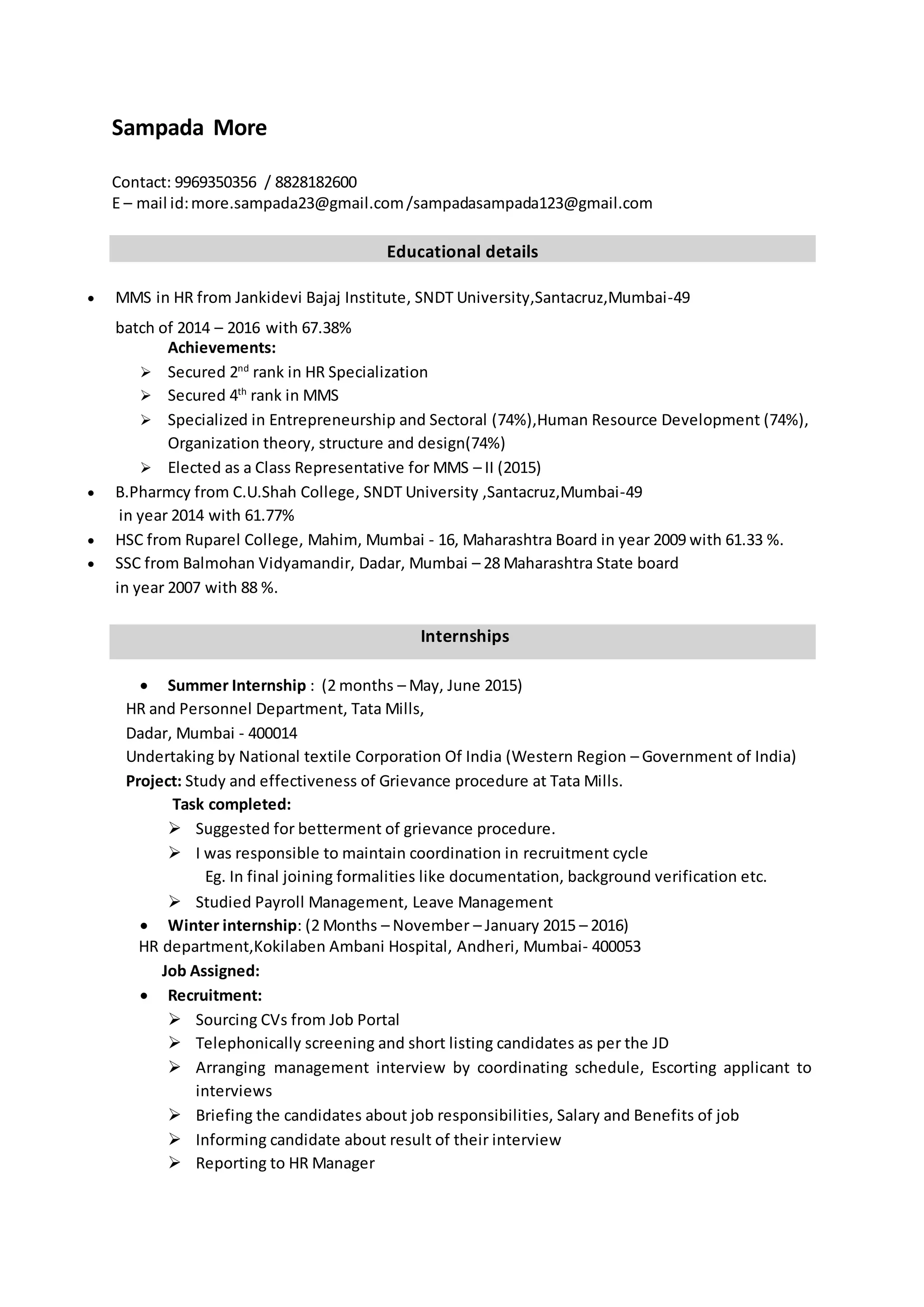Sampada More_HR_Resume | DOCX
