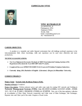 CV- Vinu Kumar | DOCX