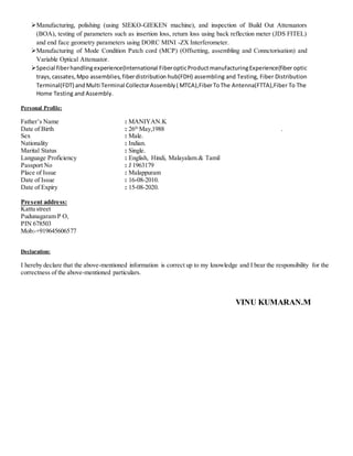 CV- Vinu Kumar | DOCX