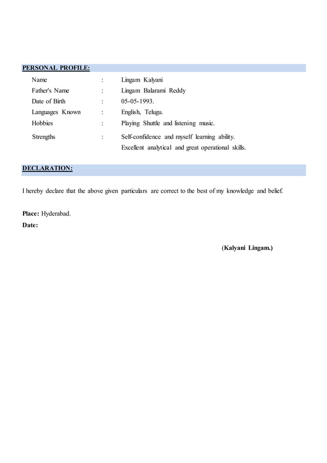 Resume-kalyani | PDF