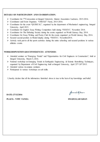 IMADULLAH KHAN CV for integral | DOCX