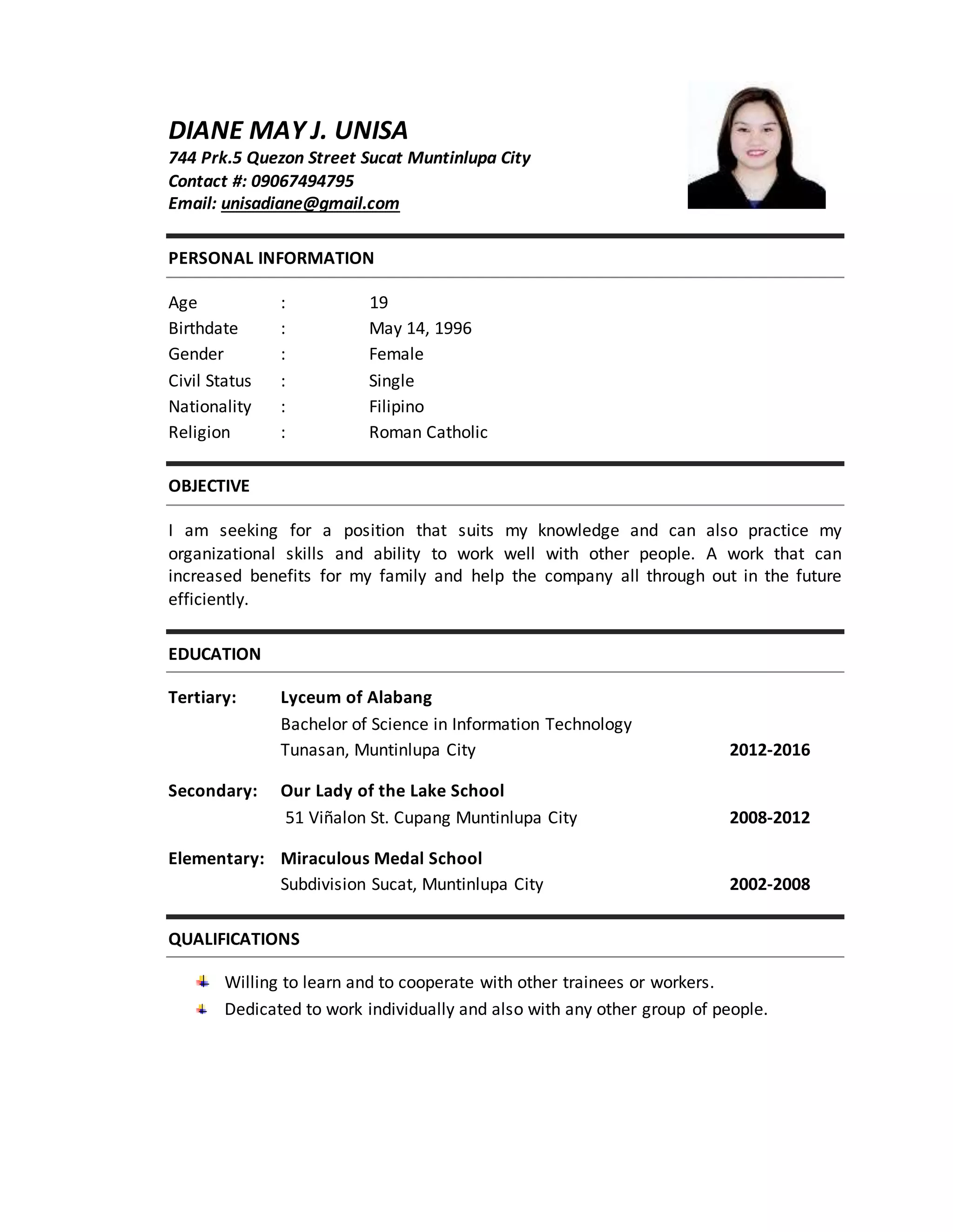 UpdatedCv- Diane | DOCX