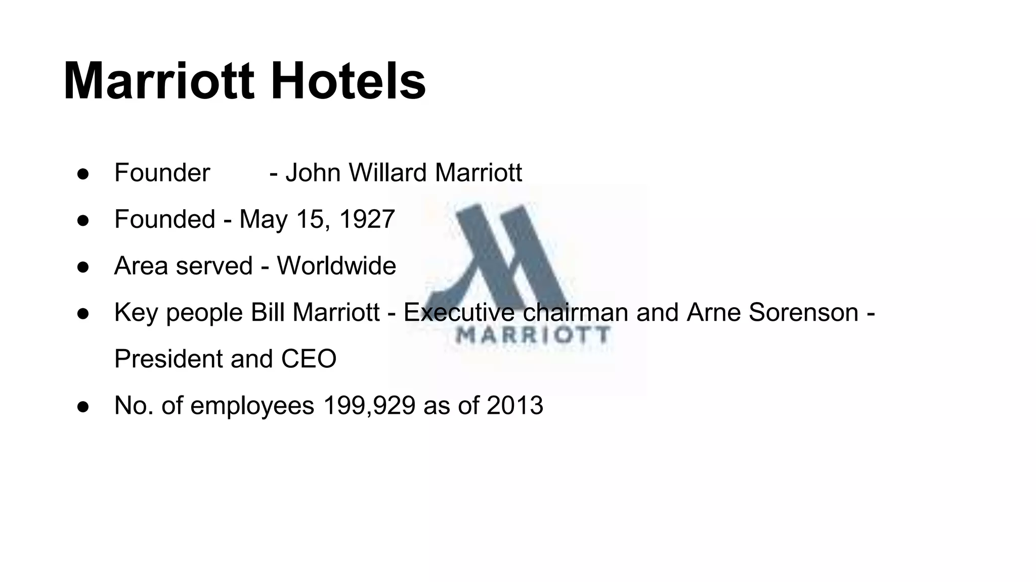 Marriott hotels case study | PPTX