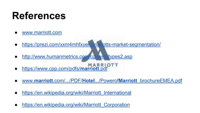 Marriott hotels case study | PPTX | Hotels and Motels | Travel Type