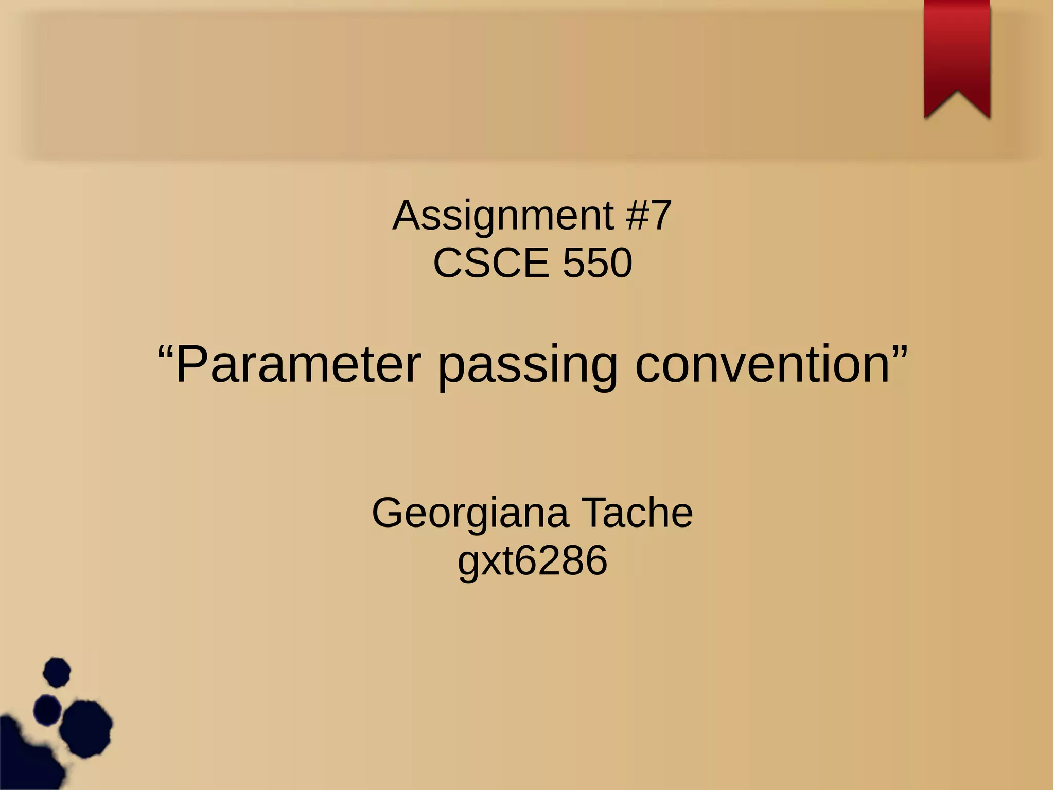 Parameter Passing Odp Programming Languages Computing
