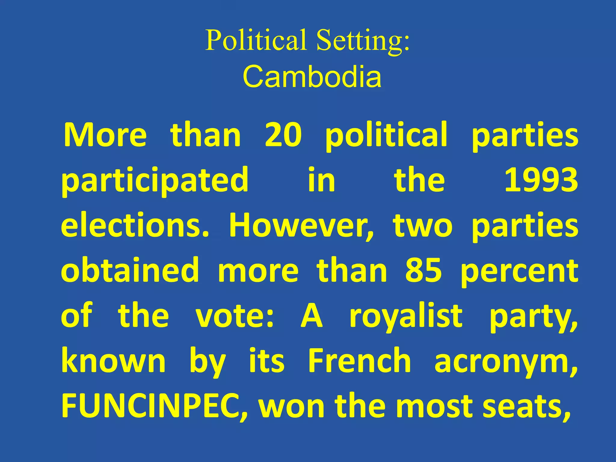 Cambodia (Political Setting) | PPTX