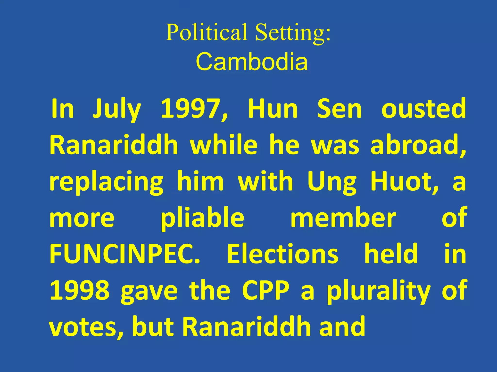 Cambodia (Political Setting) | PPTX