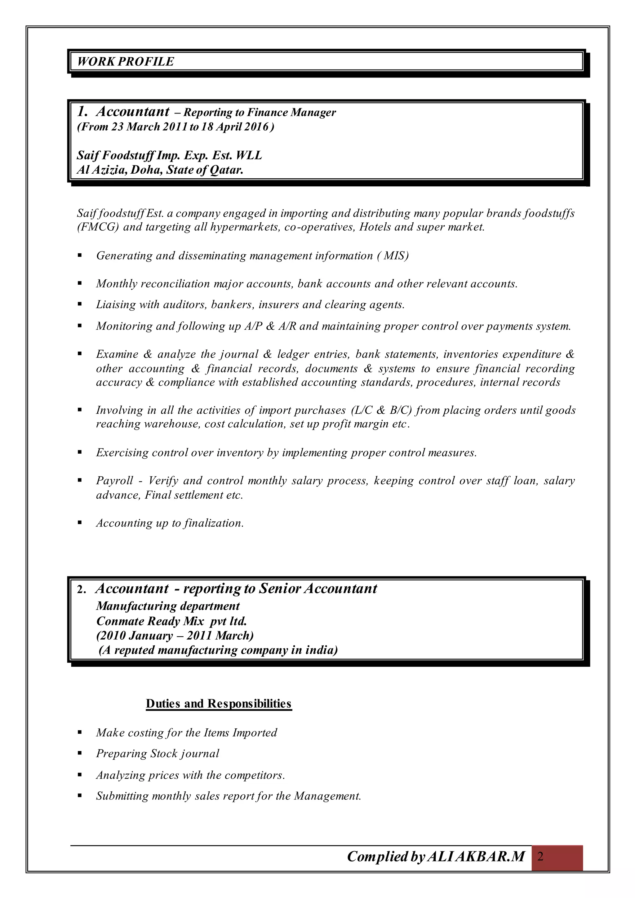Ali Akbar CV | DOCX