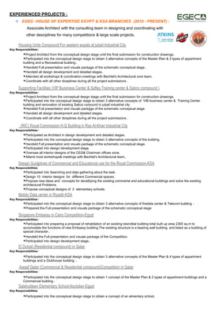 ARCHITECT Hany Afify C.V | PDF