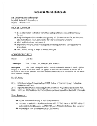 shahrukh-Dotnet-fresher | PDF