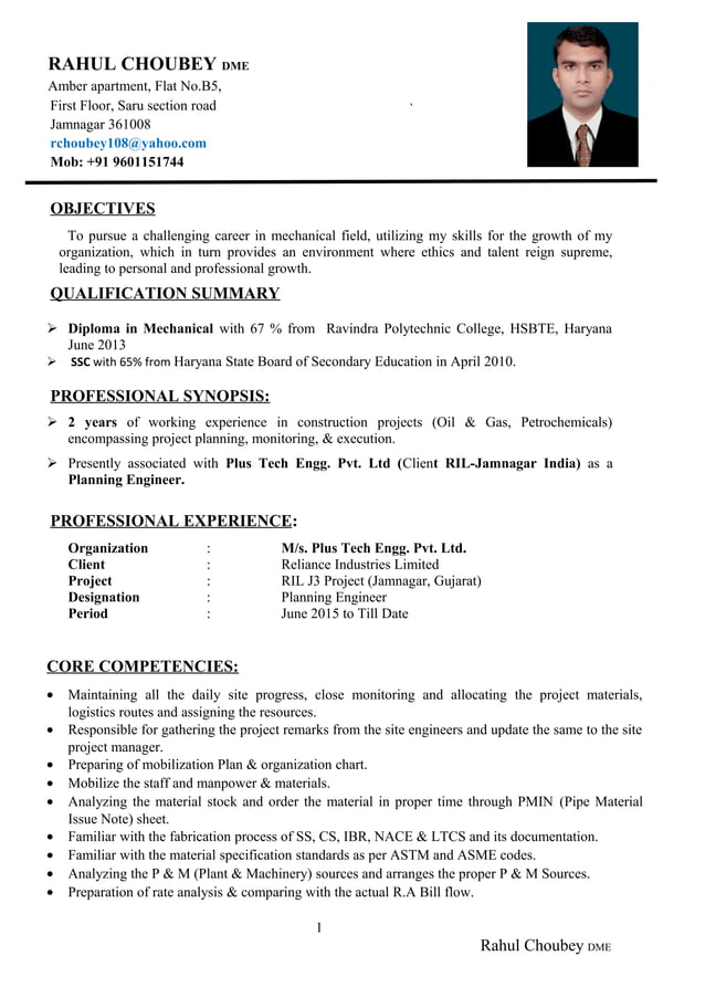 CV@RAHUL | PDF