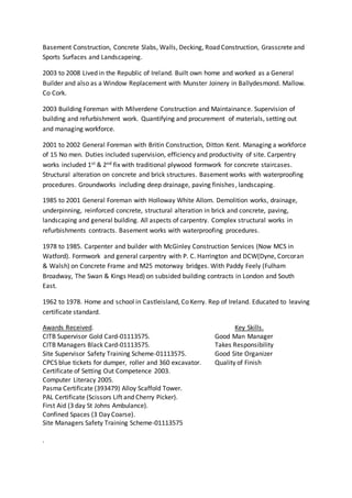 Thomas P Jameson CV 2015 | DOCX
