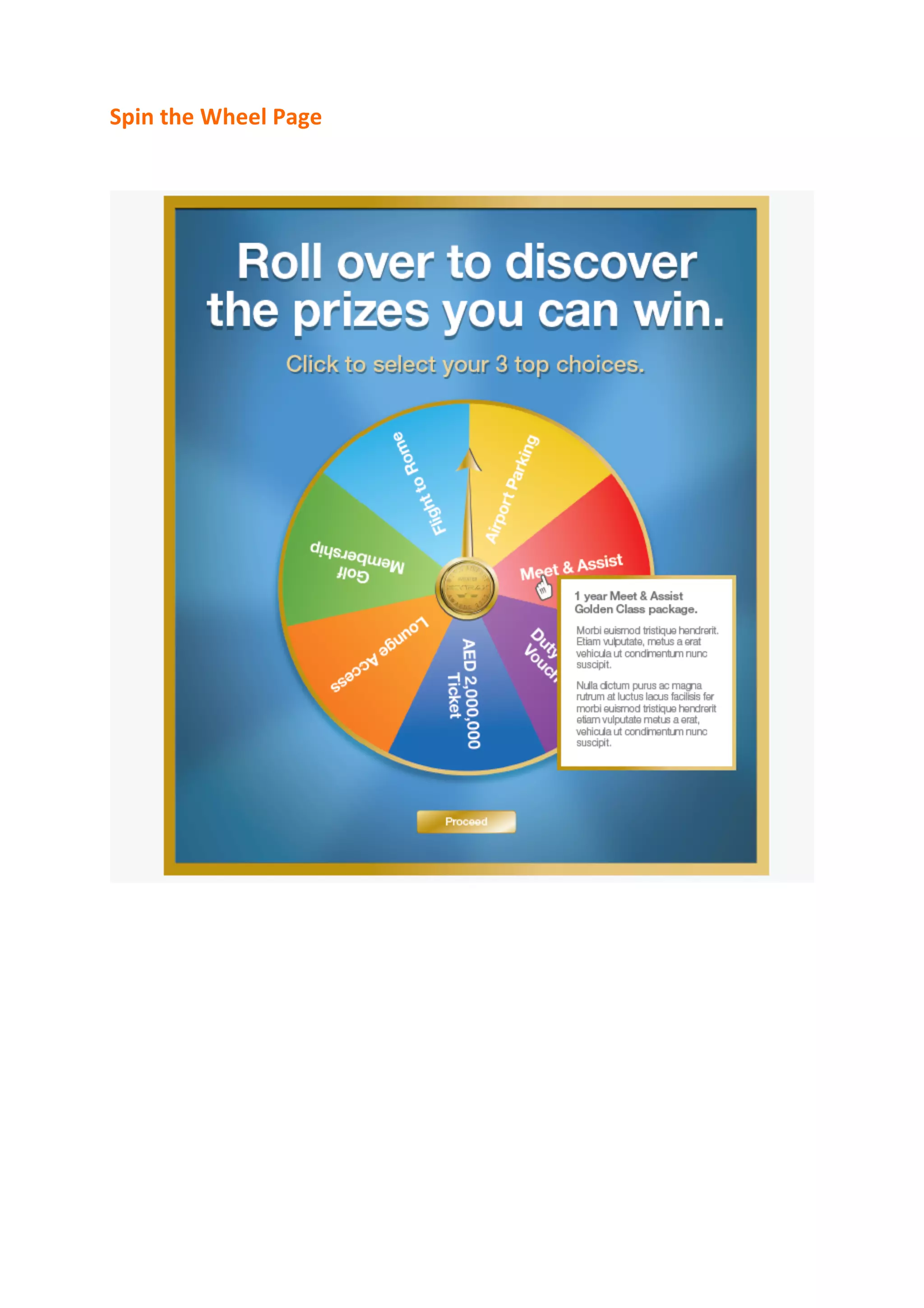 AUH Spin the Wheel Campaign | PDF