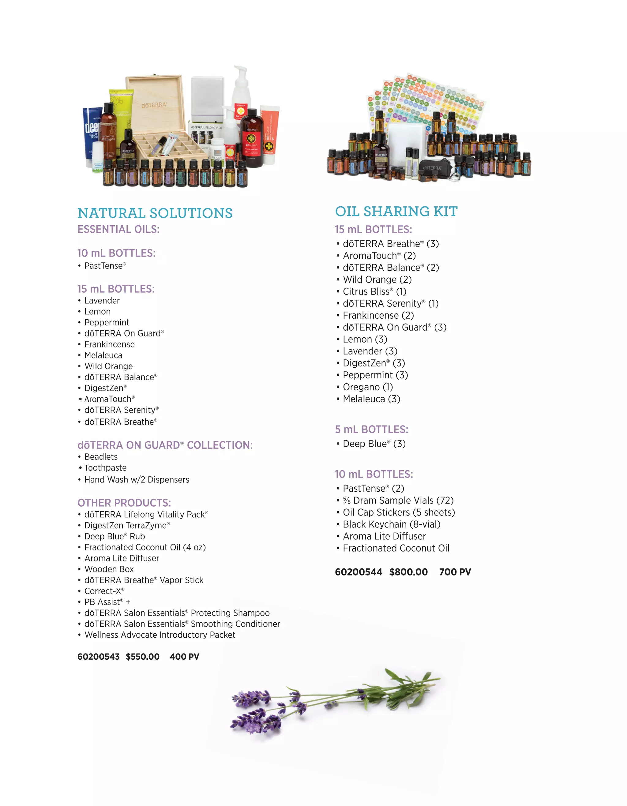 doTerra Enrollment Kit Flyer | PDF