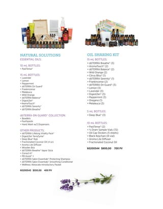 doTerra Enrollment Kit Flyer | PDF