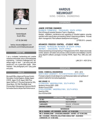 CV_Hardus Nieuwoudt_2015_08 | DOCX