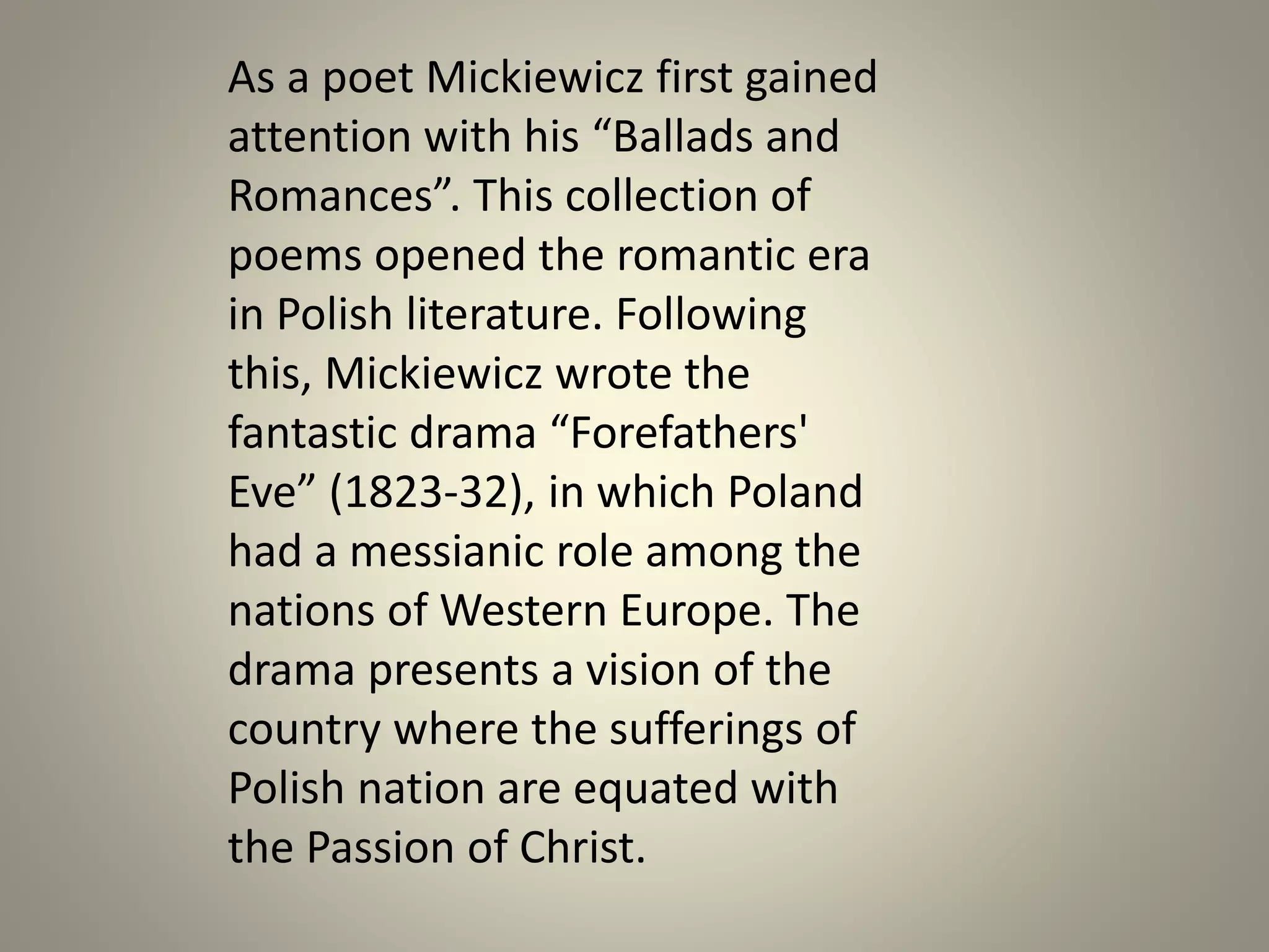 Adam Mickiewicz | PPTX