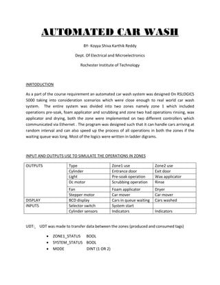 automated carwash system | PDF