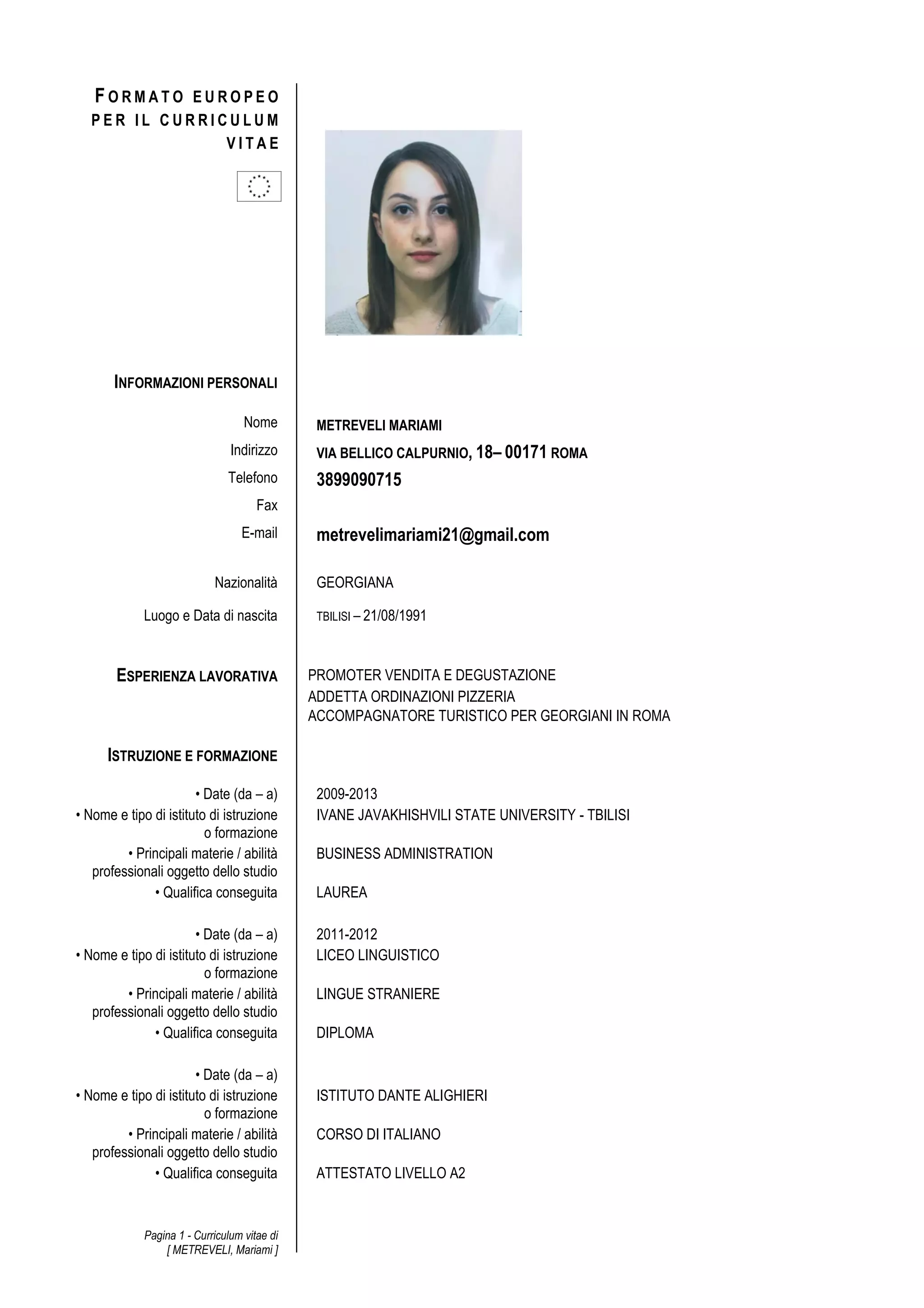 cv mariam | PDF