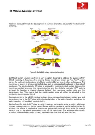AN001 RF MEMS advantages over SOI | PDF