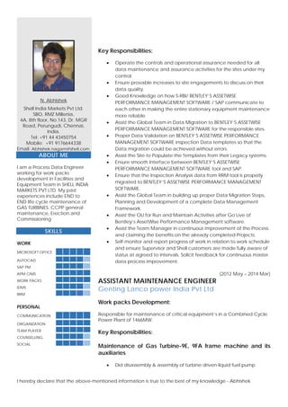 CV_Abhishek Nagam_Mechanical Engineer | PDF