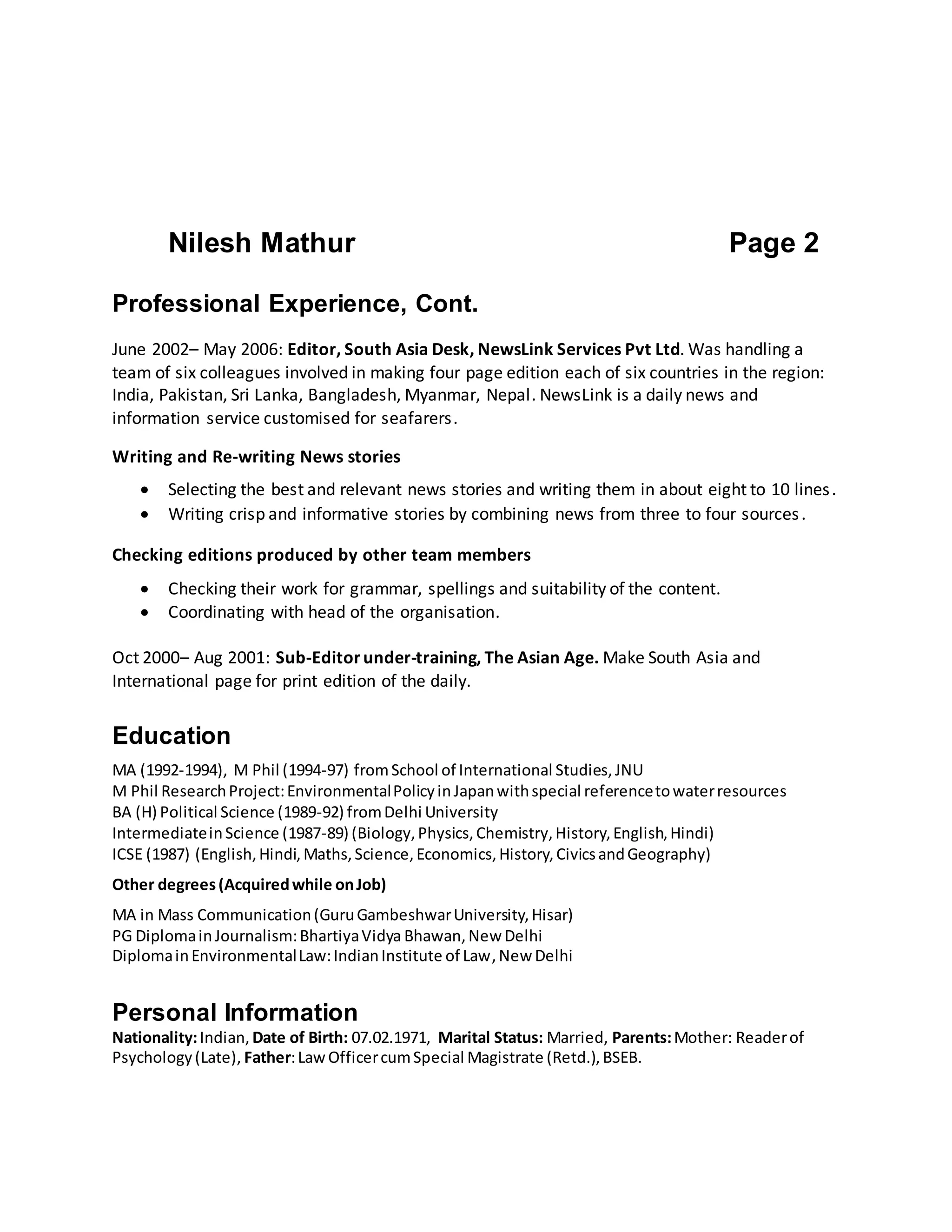 Nilesh Mathur-CV new | DOCX