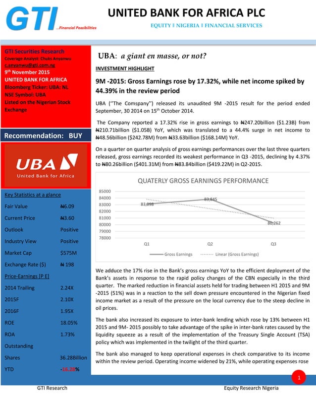 GTI Research-UBA9Months 2015 Report | PDF