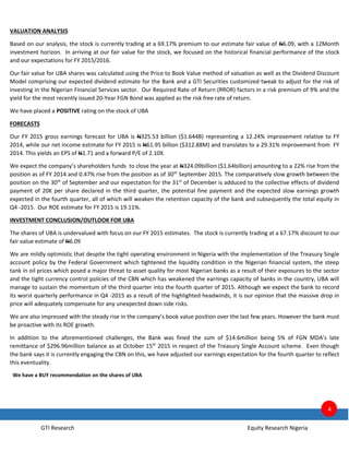 GTI Research-UBA9Months 2015 Report | PDF