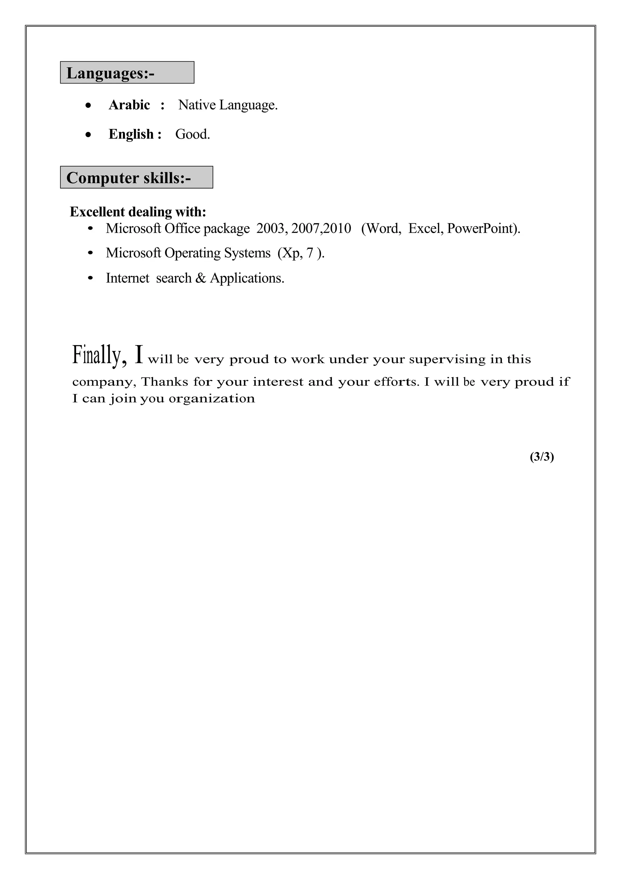English Ahmed CV2 | PDF