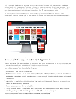Responsive Web Design vs Mobile Web App | PDF