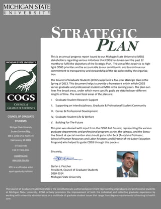 Strategic Plan 2013-2014 Progress Report | PDF