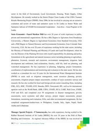 IIDT Profile 2014 | PDF
