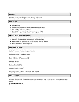 resume | DOCX | Technology & Computing