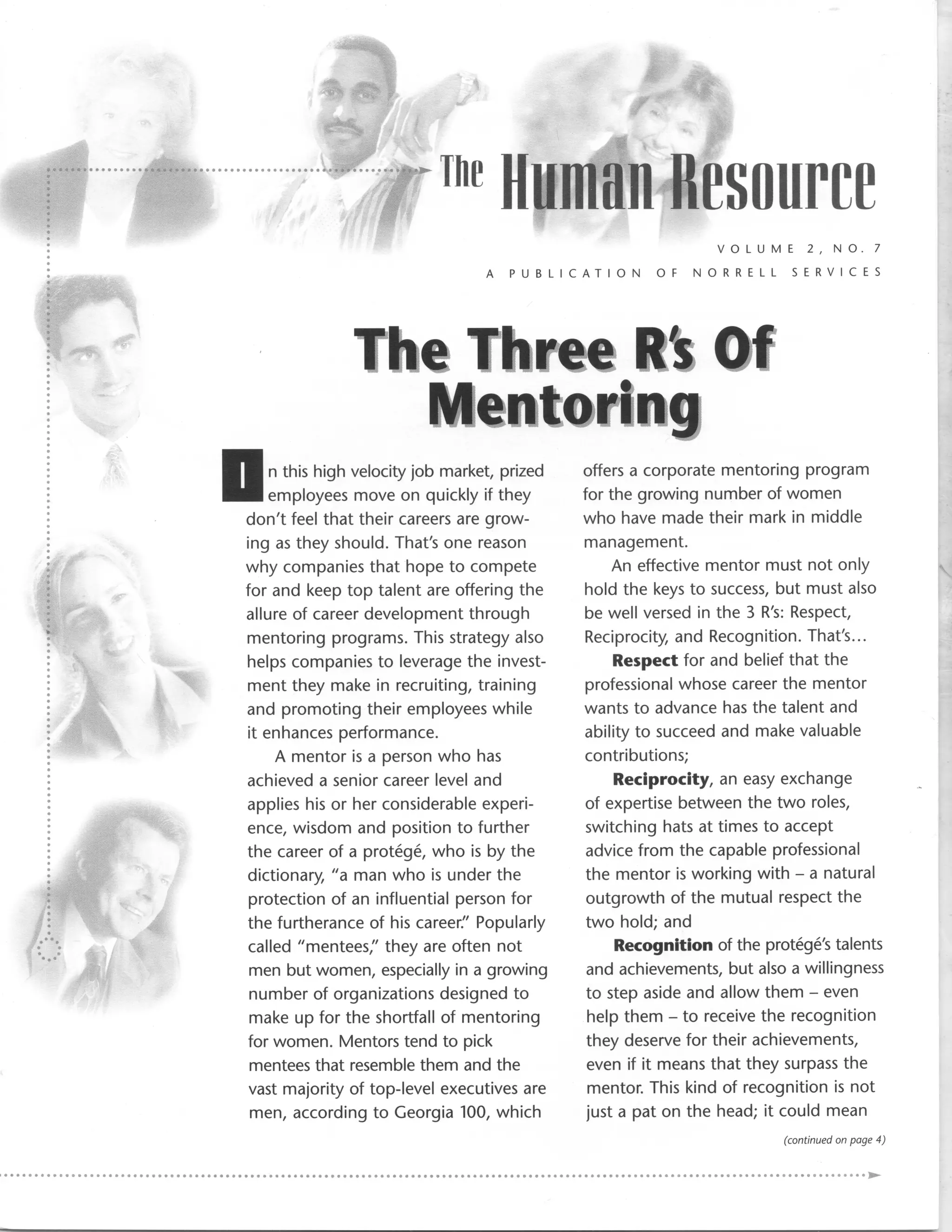Norrell Three R's of Mentoring | PDF