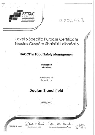 HACCP Level 6 | PDF