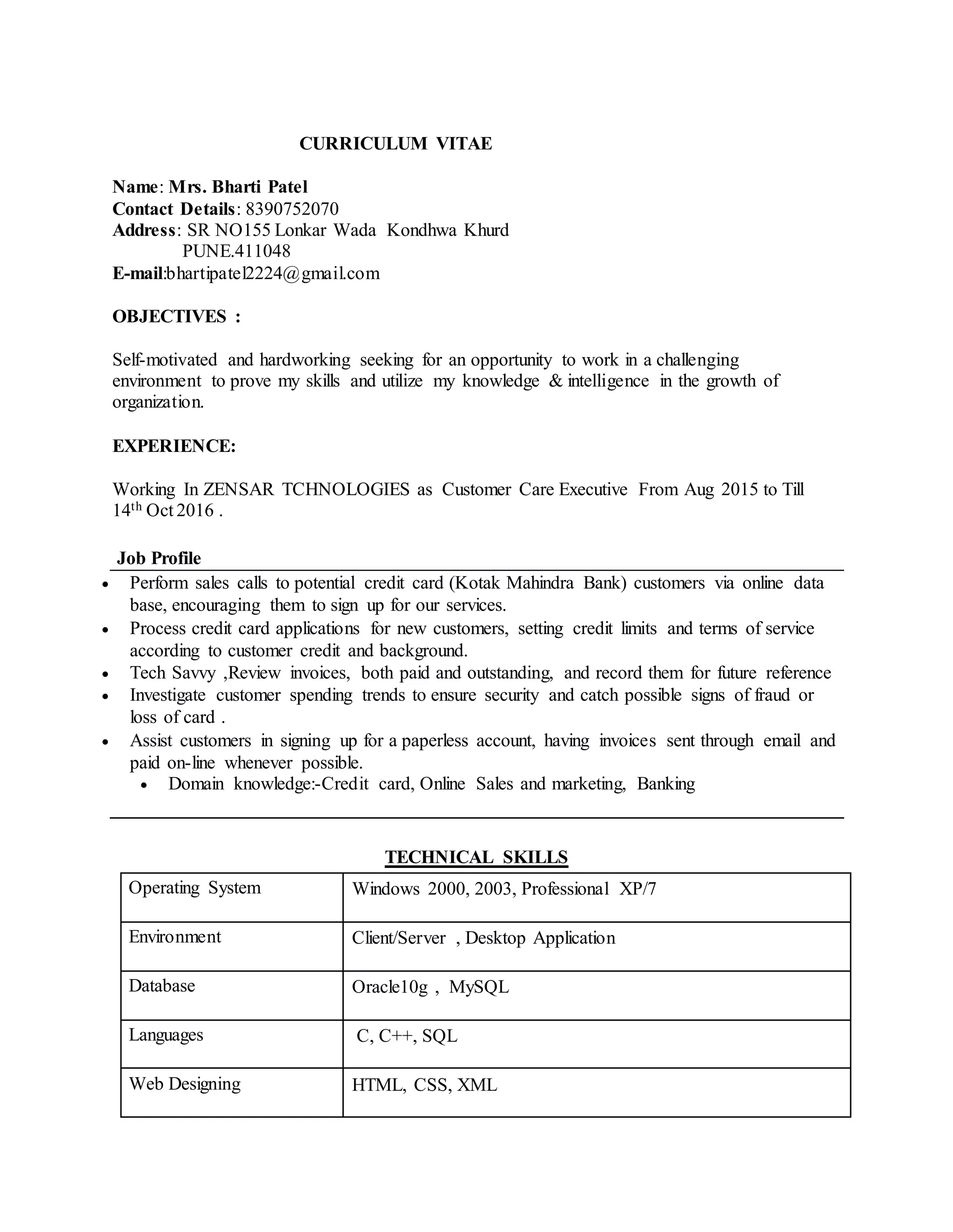 bharti patel | DOCX | Computing | Technology & Computing