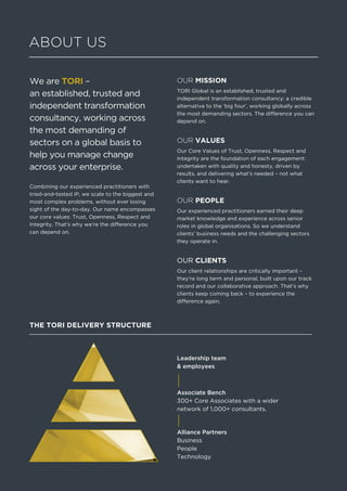 1. TORI Global Overview Brochure 2016 | PDF