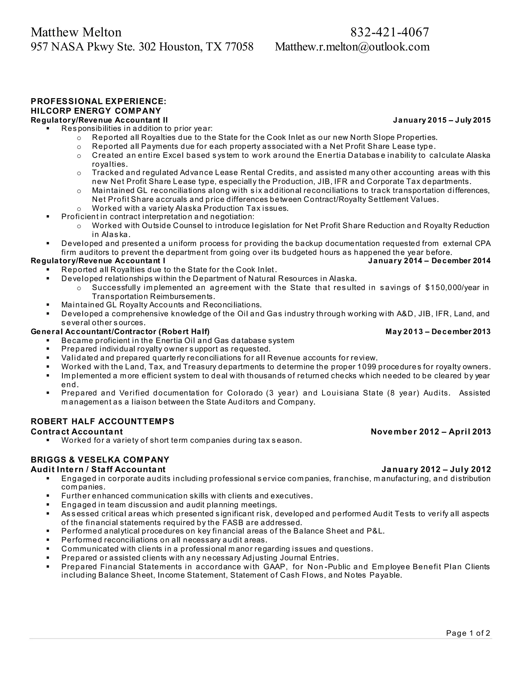 Matthew Melton Resume - Current | DOCX