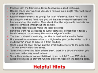 Tram and level training | PPTX