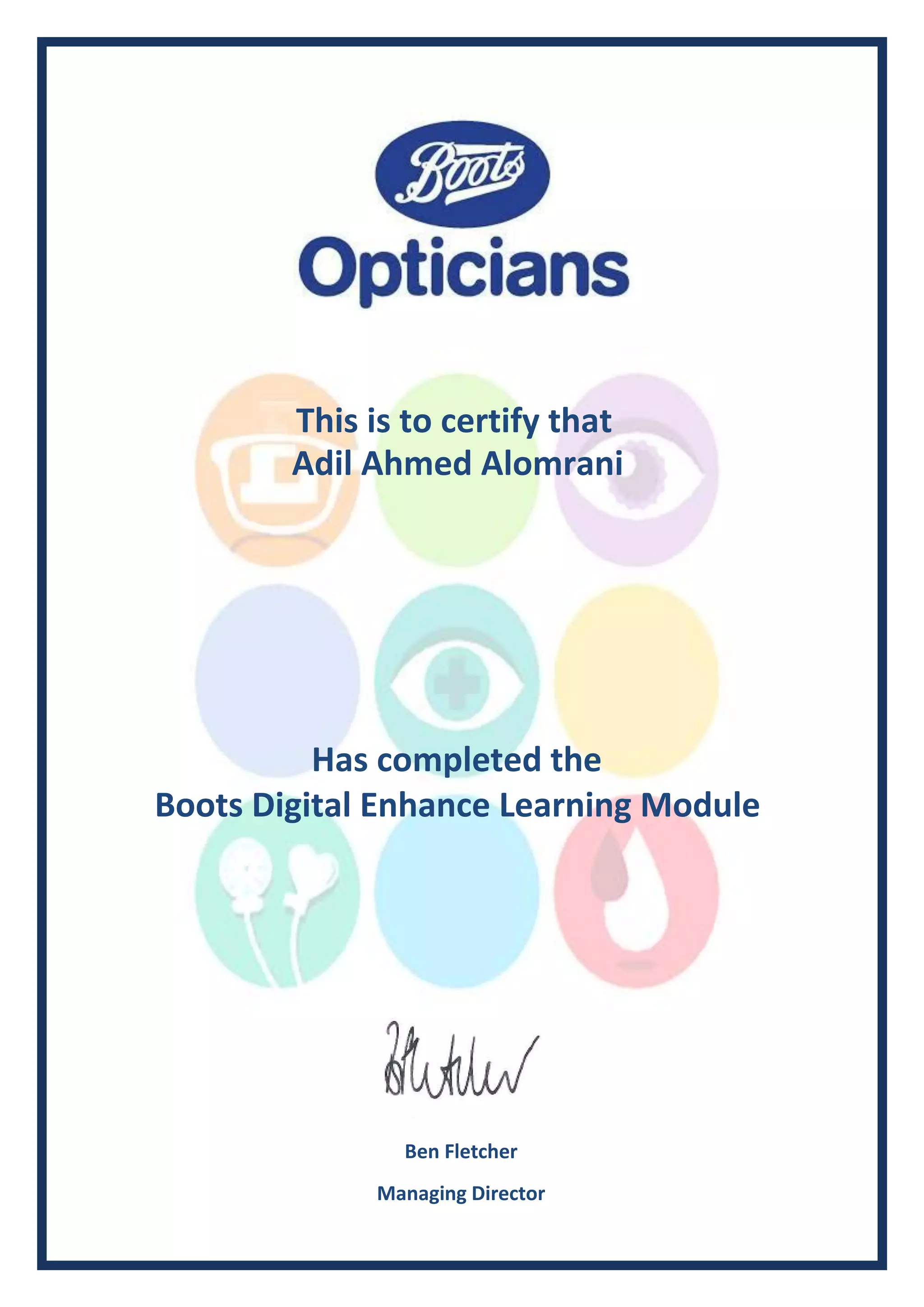 Boots Boots Digital Enhance Learning Module Certificate | PDF