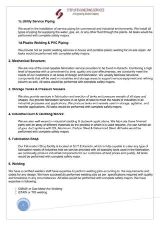 STEP UP ENGINEERING SERVICES PROFILE | PDF