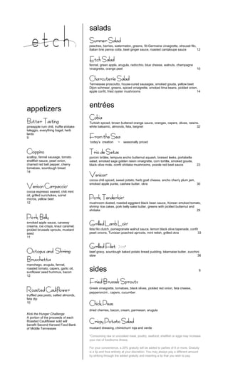 Etch Dinner Menu 8.3.15 NEW ONE | PDF
