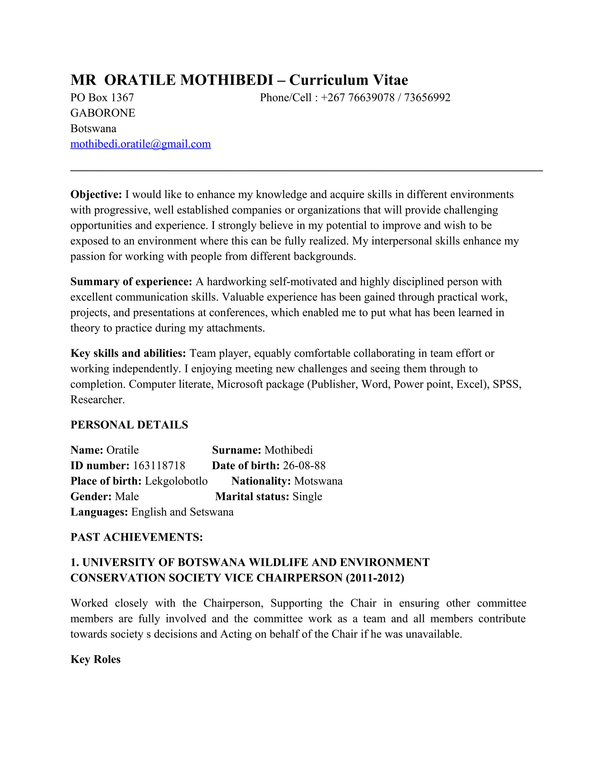 CURRICULUM VITAE | DOC