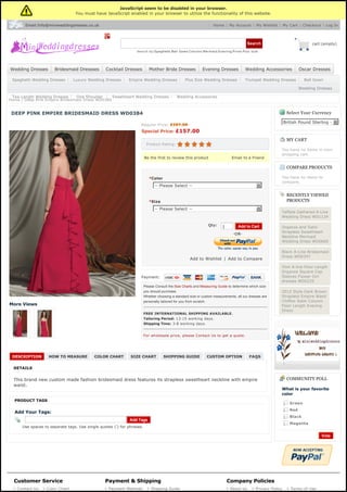 DEEP PINK EMPIRE BRIDESMAID DRESS WD0384 idier | PDF